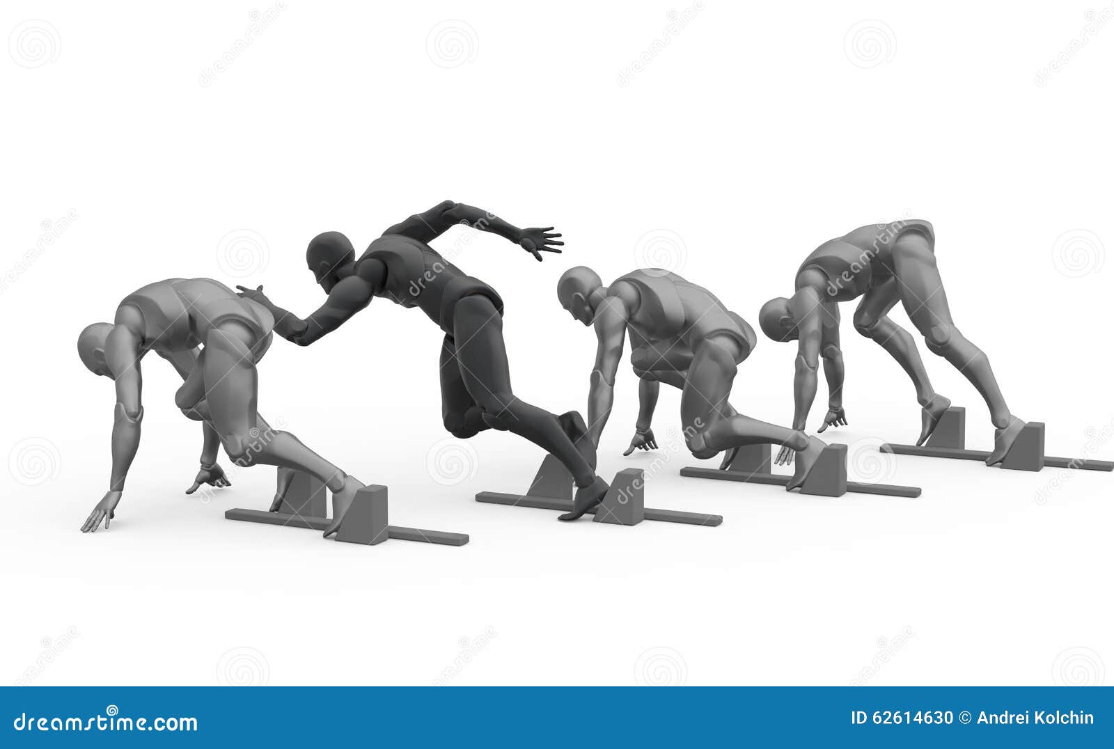 Three Dimensional White Human Run Stock Illustration - Illustration of ...