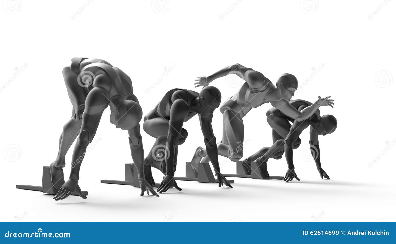 Three Dimensional White Human Run Stock Illustration - Illustration of ...