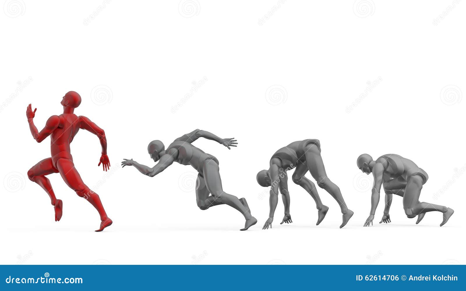 Three Dimensional White Human Run Stock Illustration - Illustration of ...