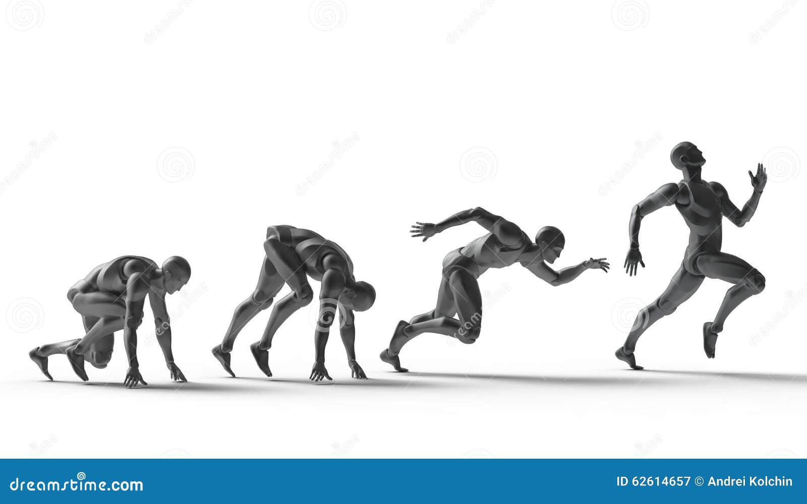 Three Dimensional White Human Run Stock Illustration - Illustration of ...