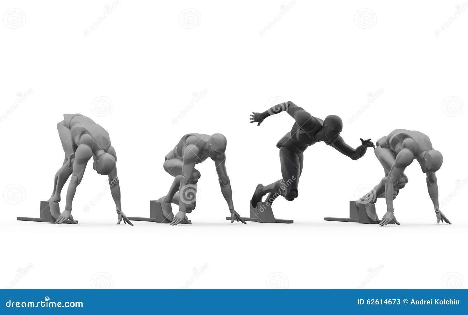 Three Dimensional White Human Run Stock Illustration - Illustration of ...