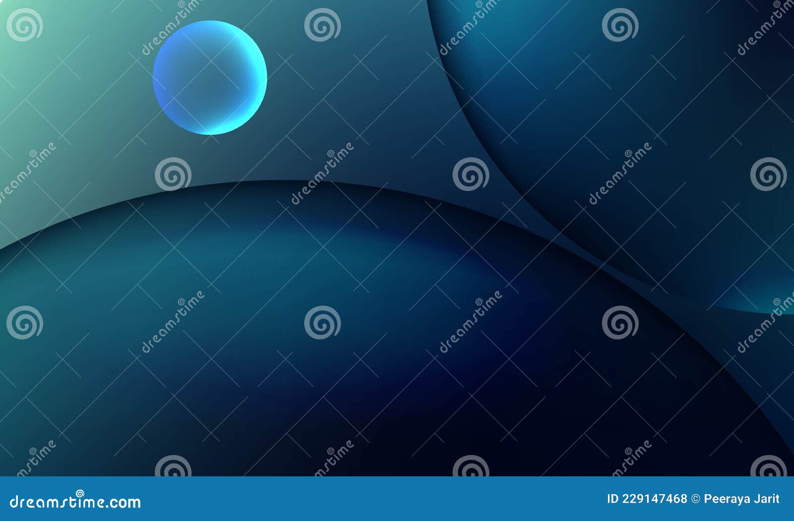 Three Dimensional World Dark Blue Circle Background the Background is ...