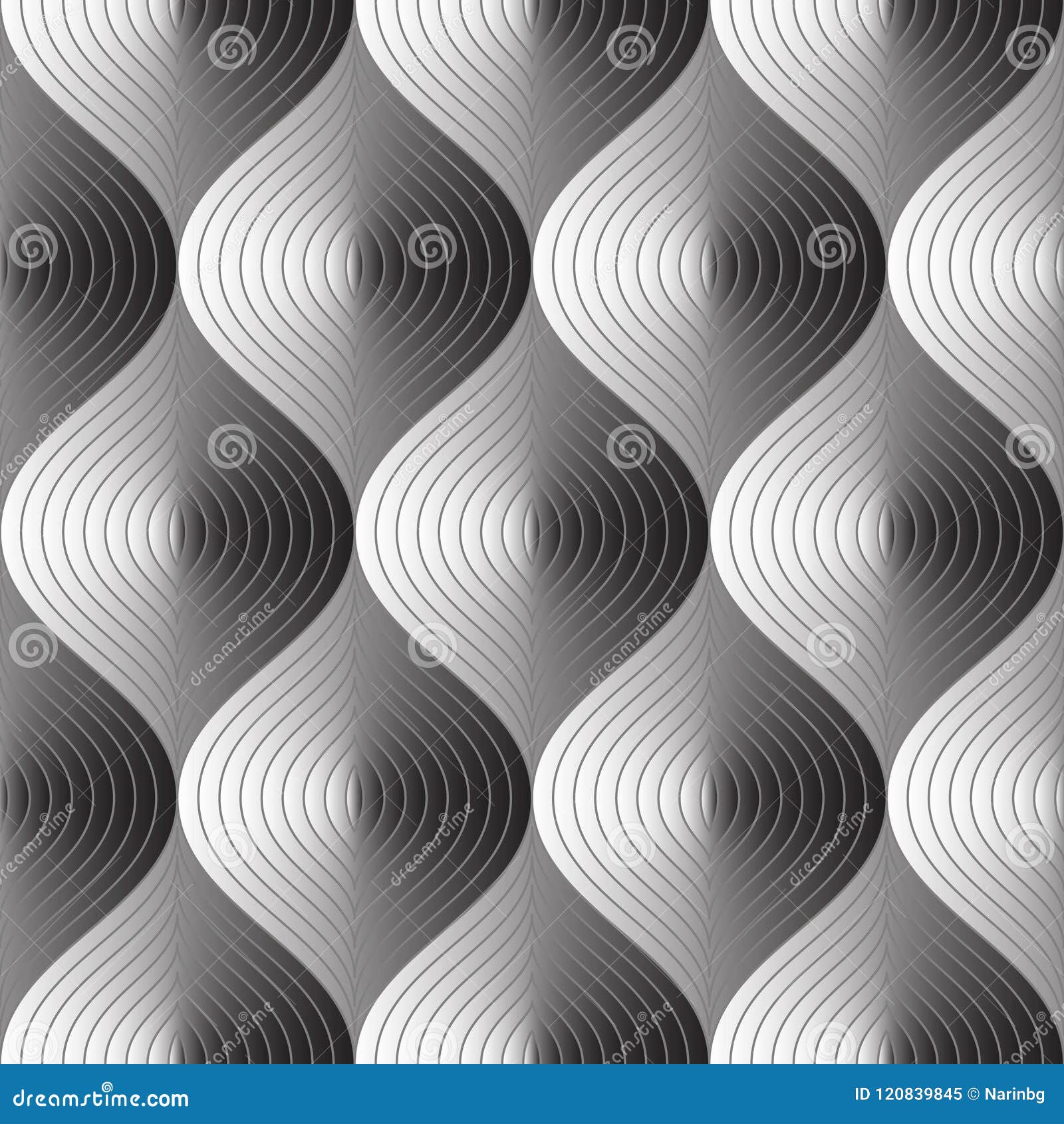 Three Dimensions Abstract Seamless Pattern Stock Vector - Illustration ...