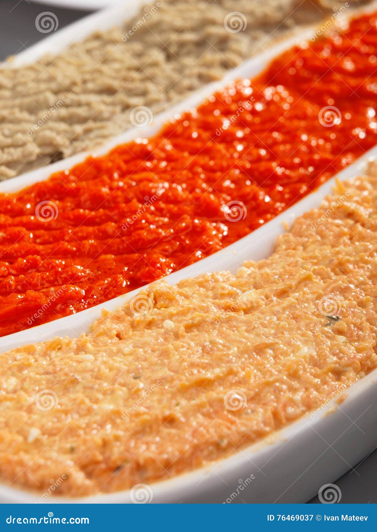 Three Dips stock image. Image of food, eggplant, meal - 76469037