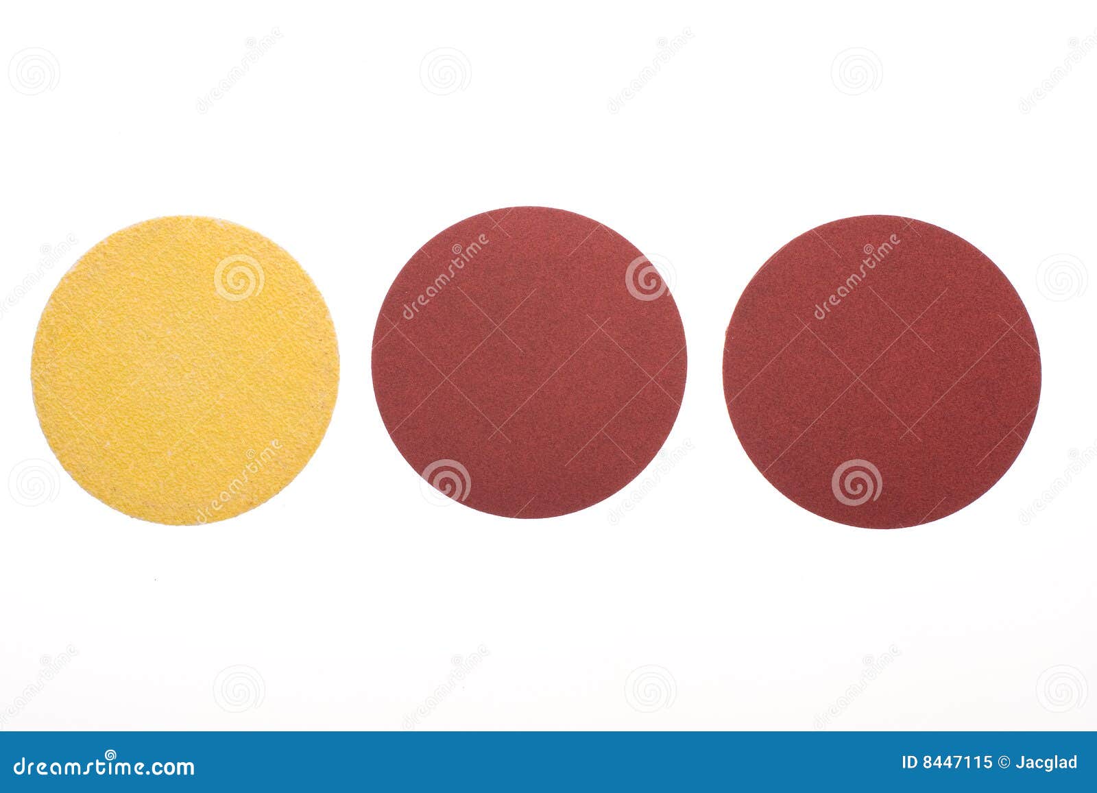 Three disks of sandpaper stock image. Image of harsh, three - 8447115
