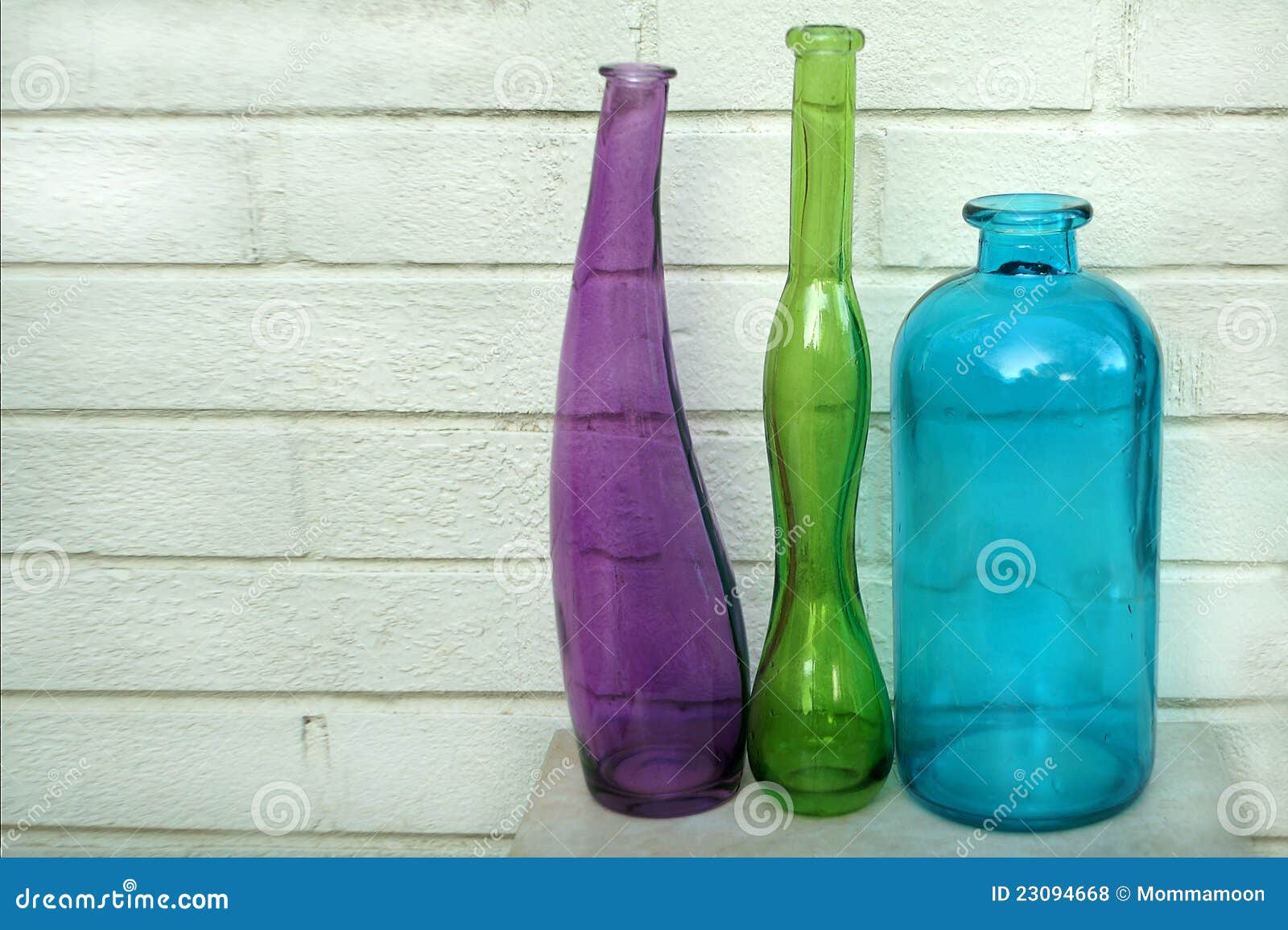 Three Distorted Bottles Royalty Free Stock Photos - Image: 23094668