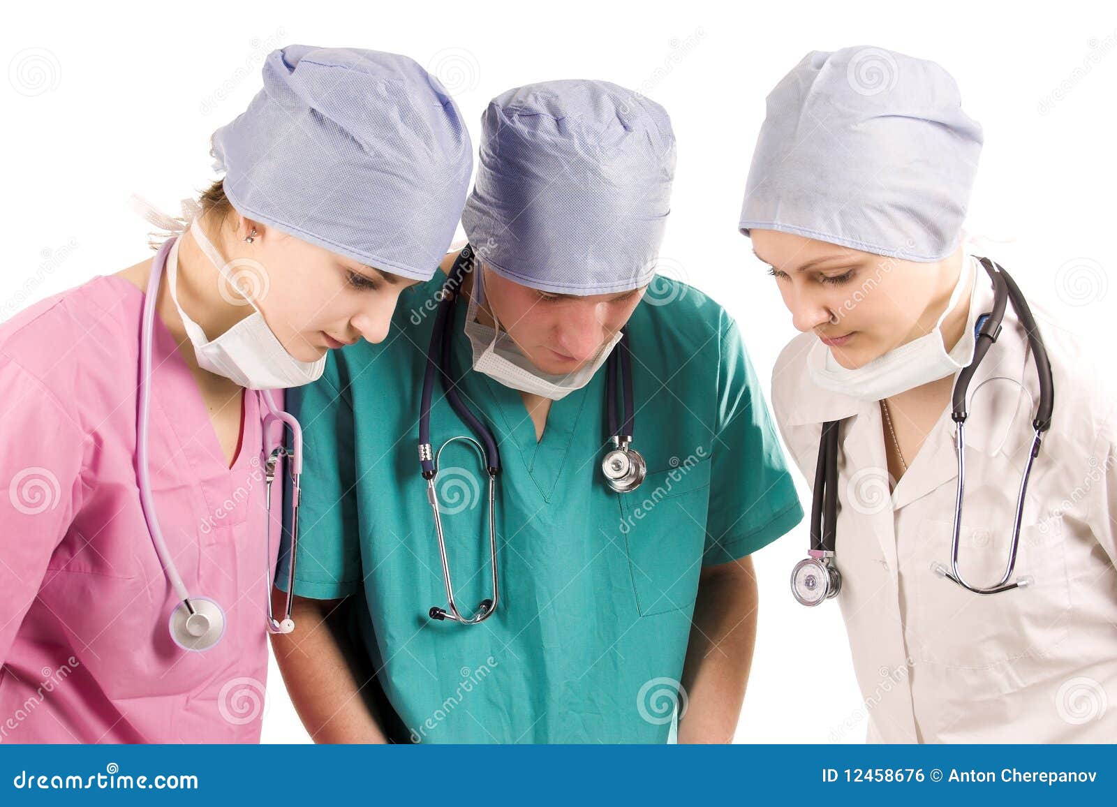 Three Doctors on Work Place Stock Photo - Image of person, portrait ...