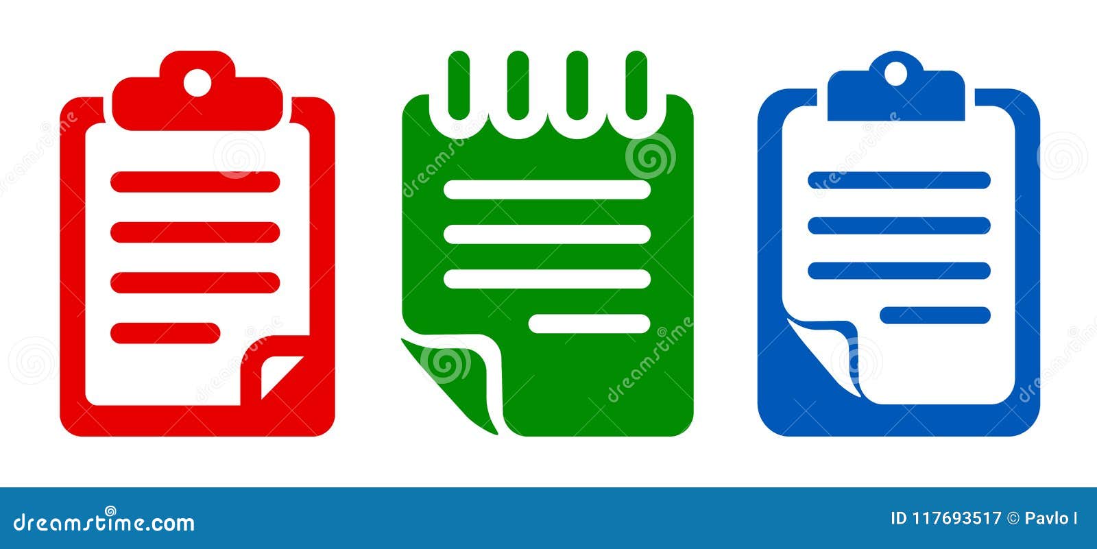 Three Document Icon Set - Vector Stock Vector - Illustration of message ...