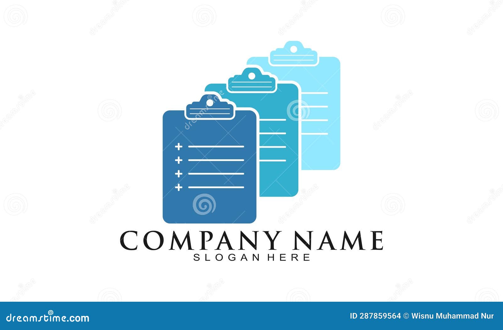 Three Document Illustration Logo Template Design Vector Stock Vector ...