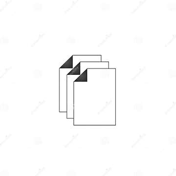Three Document Paper, Document Stack. Copy Document Concept. Vector ...