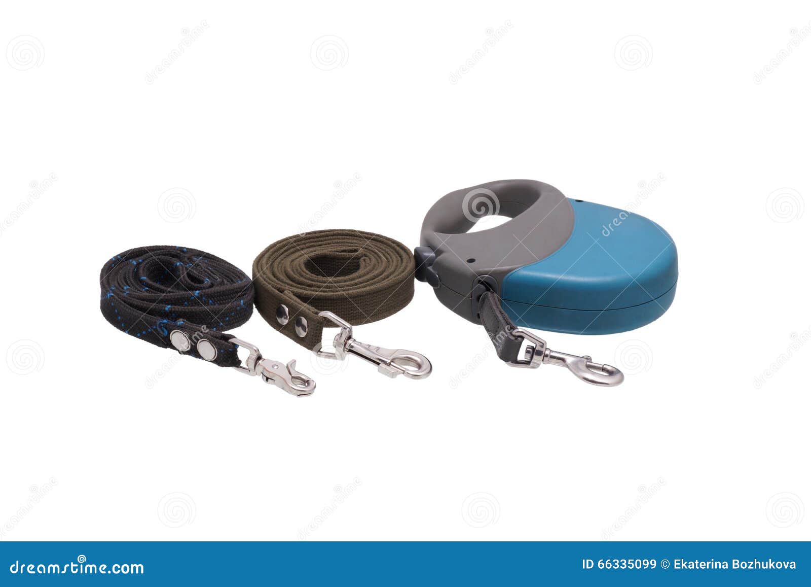 Three dog leashes. stock image. Image of canine, binder - 66335099