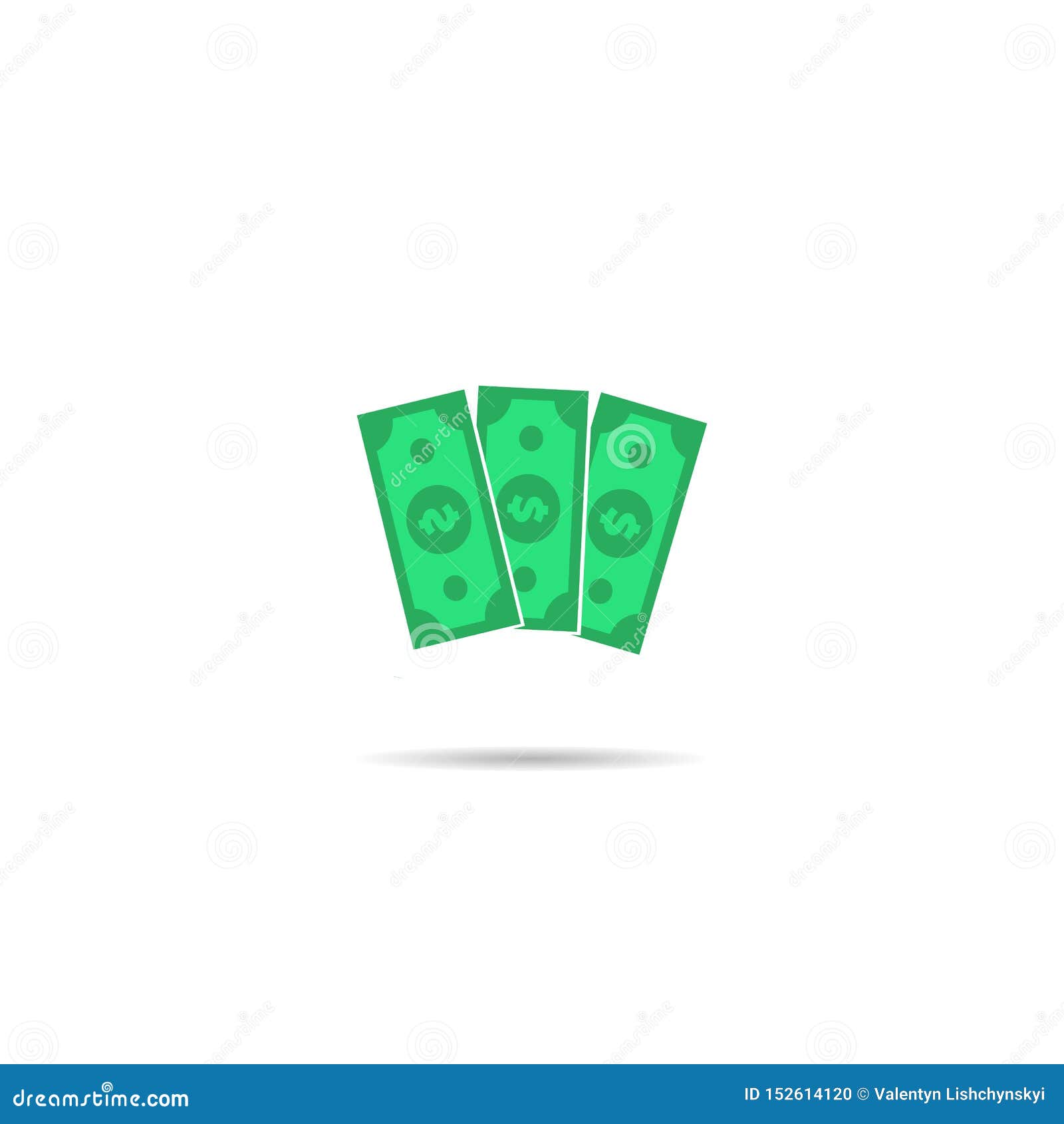Three Dollars Icon. Concept Finance Stock Illustration - Illustration ...