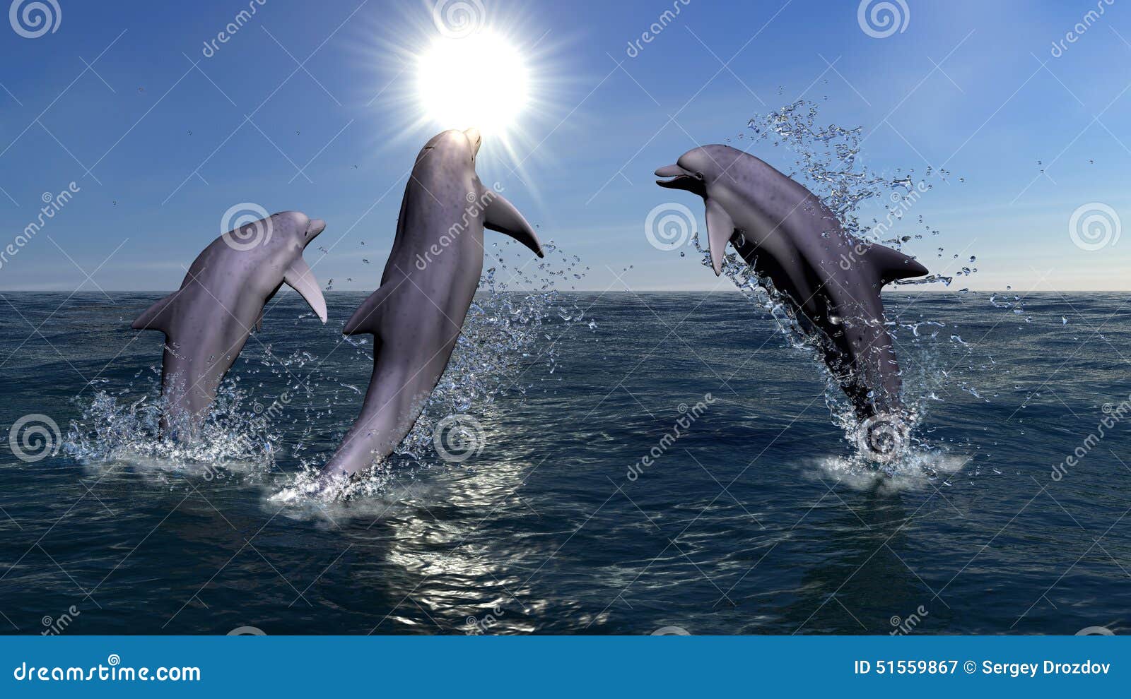 Three dolphins stock image. Image of ocean, jumping, motion - 51559867
