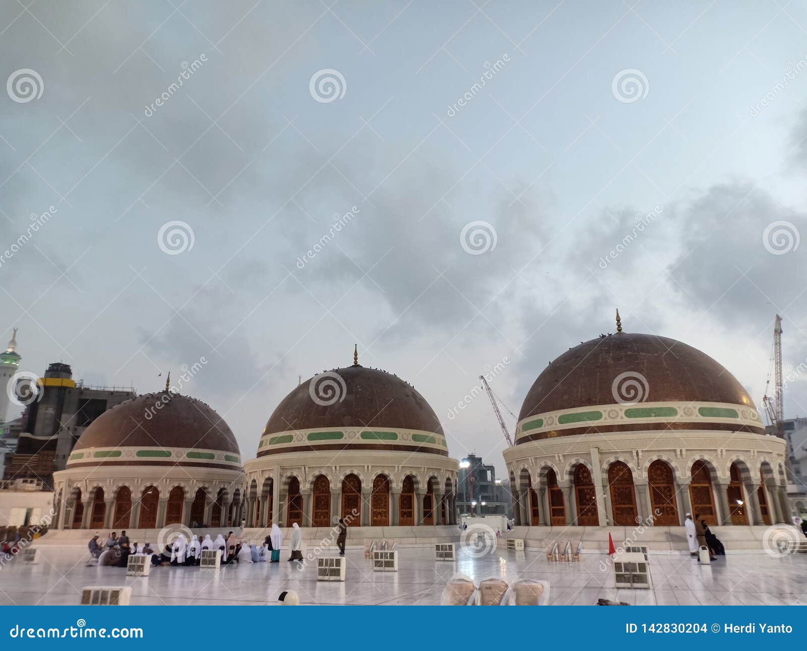 Three Domes With Three Golden Orthodox Crosses On The Roof Of The ...