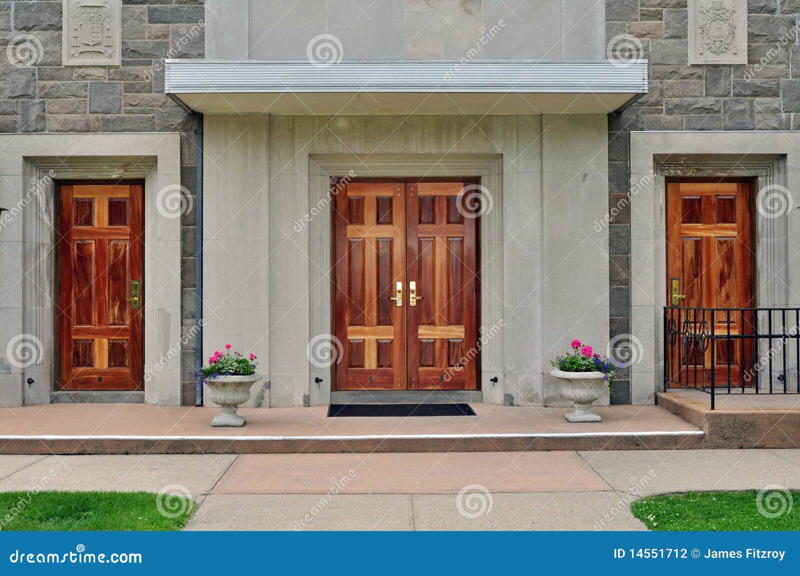 Three doors stock photo. Image of church, exit, panel - 14551712