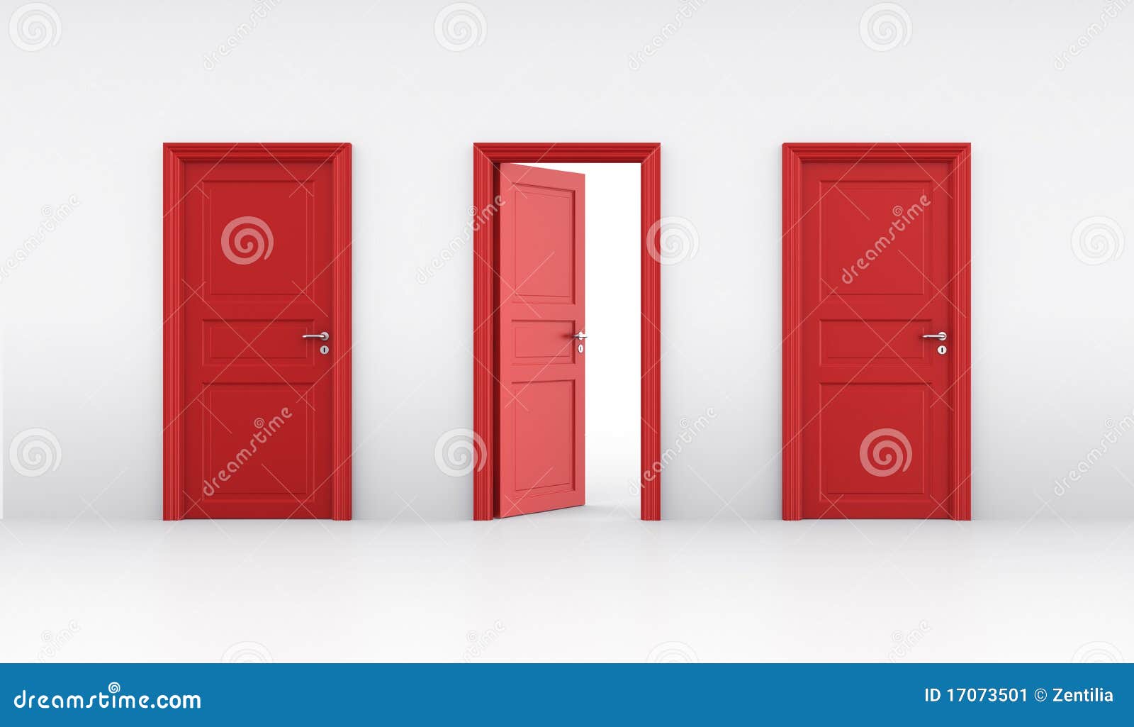 Three doors stock illustration. Illustration of wall - 17073501