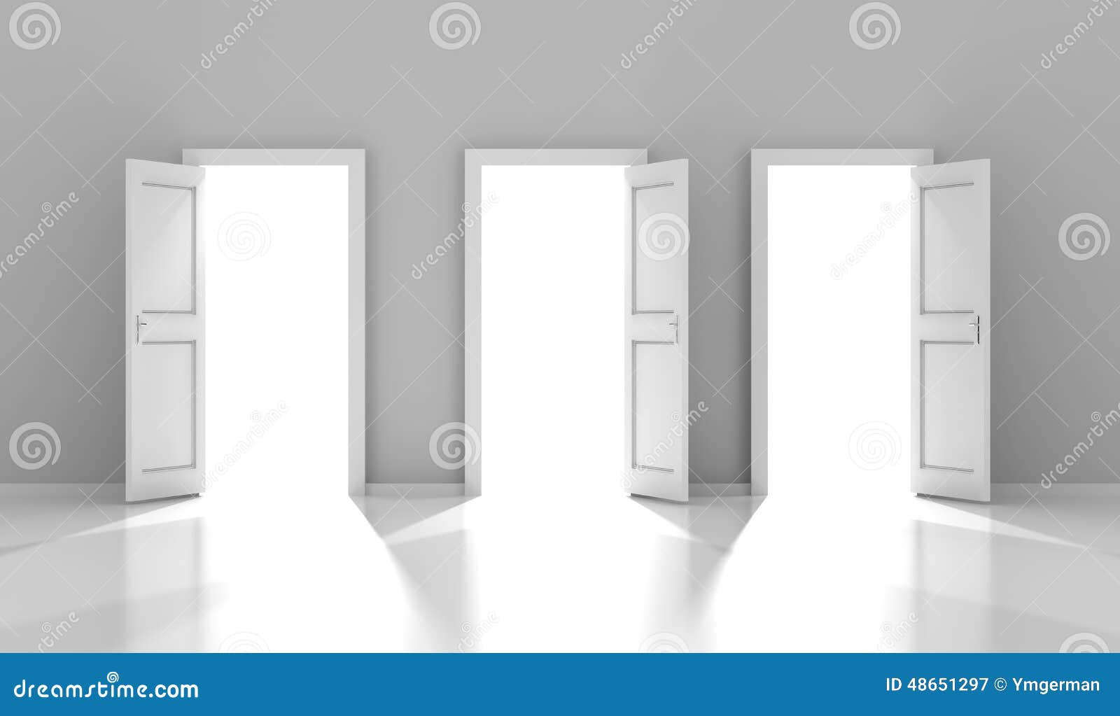 Three Doors, Question Marks Cartoon Vector | CartoonDealer.com #97606675