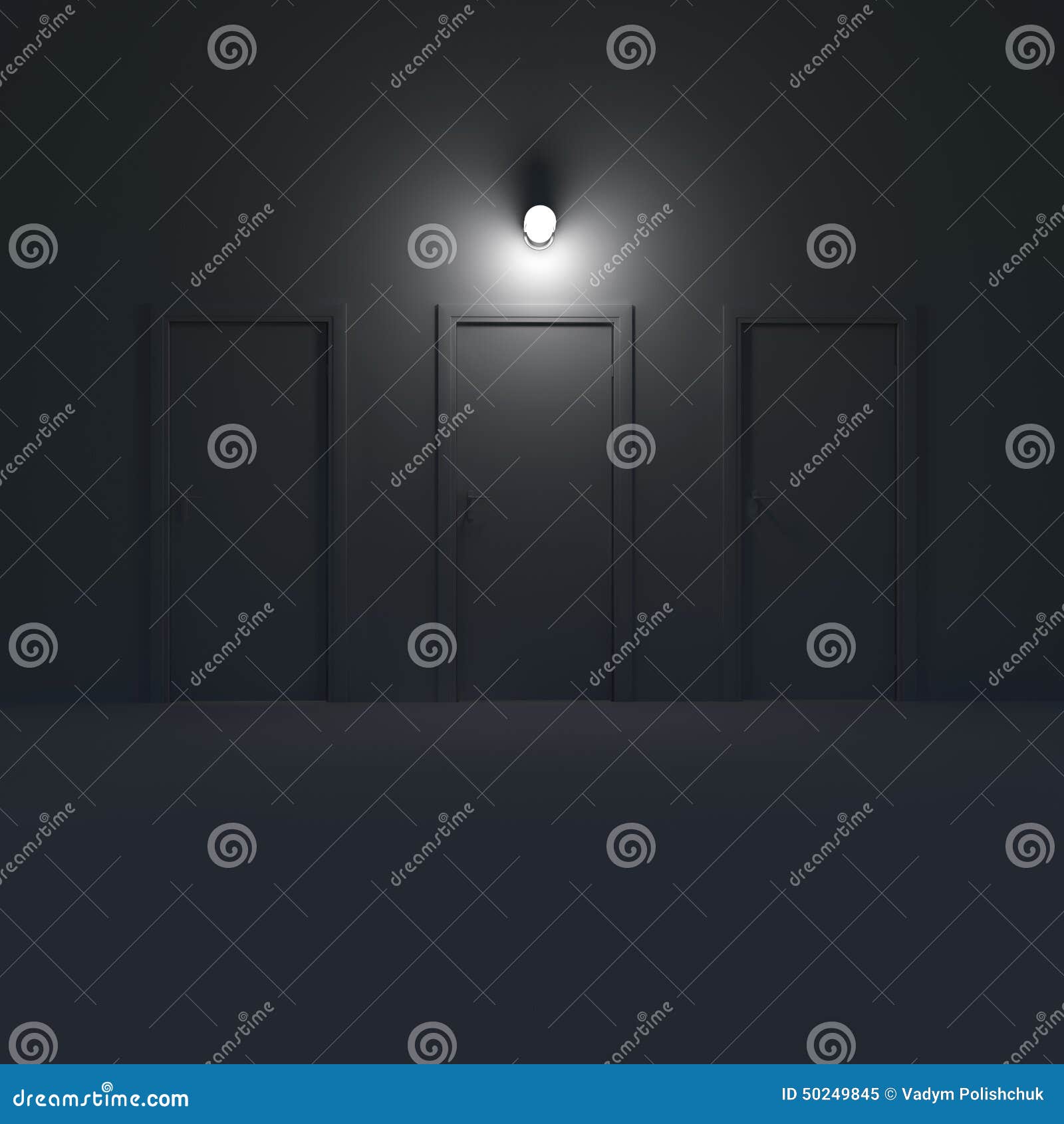 Three Doors, Question Marks Cartoon Vector | CartoonDealer.com #97606675