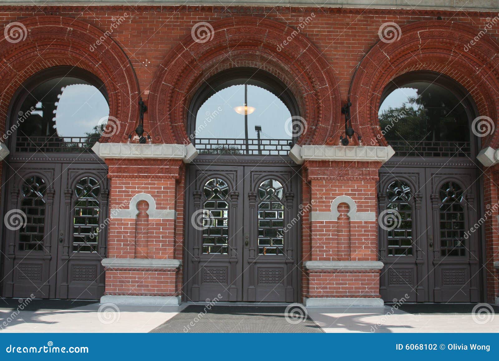 Three doors at Plant Hall stock photo. Image of building - 6068102