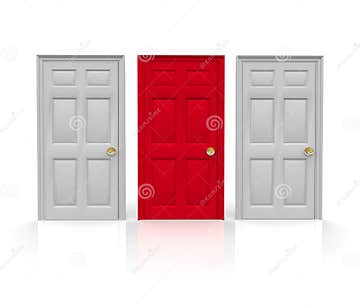 Three Doors - Which To Choose Stock Illustration - Illustration of ...