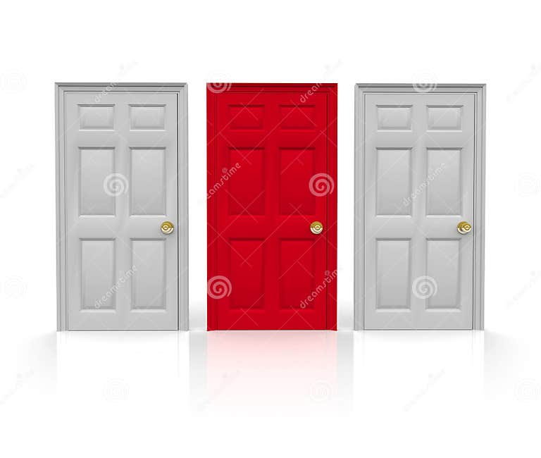 Three Doors - Which To Choose Stock Illustration - Illustration of ...
