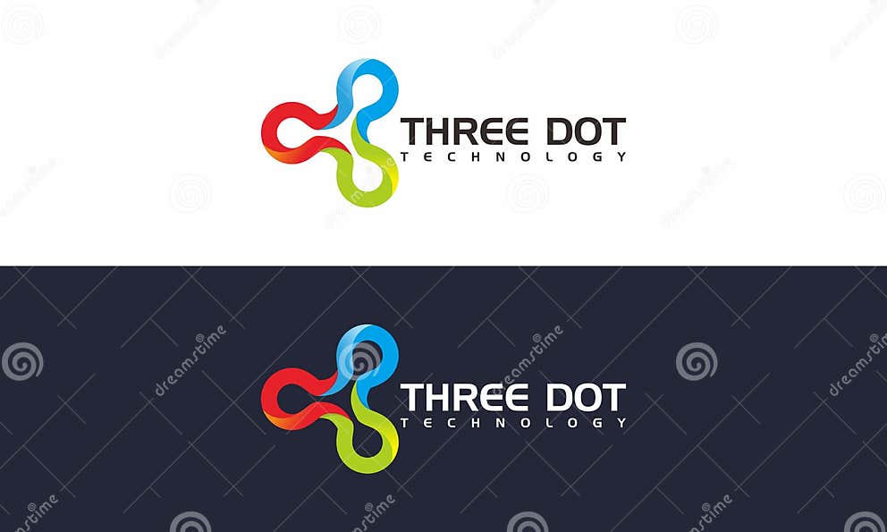 Three Dot Logo stock illustration. Illustration of brand - 99751773