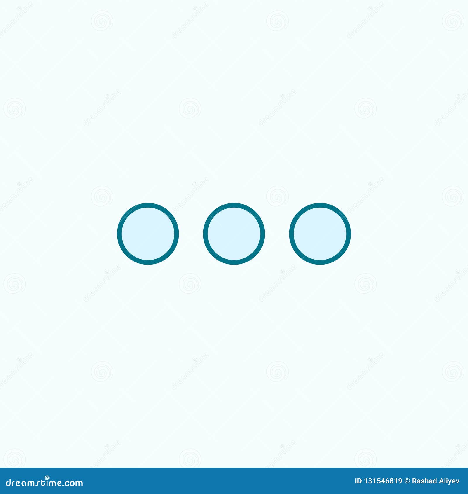 Three Dots 2 Colored Line Icon. Simple Colored Element Illustration ...