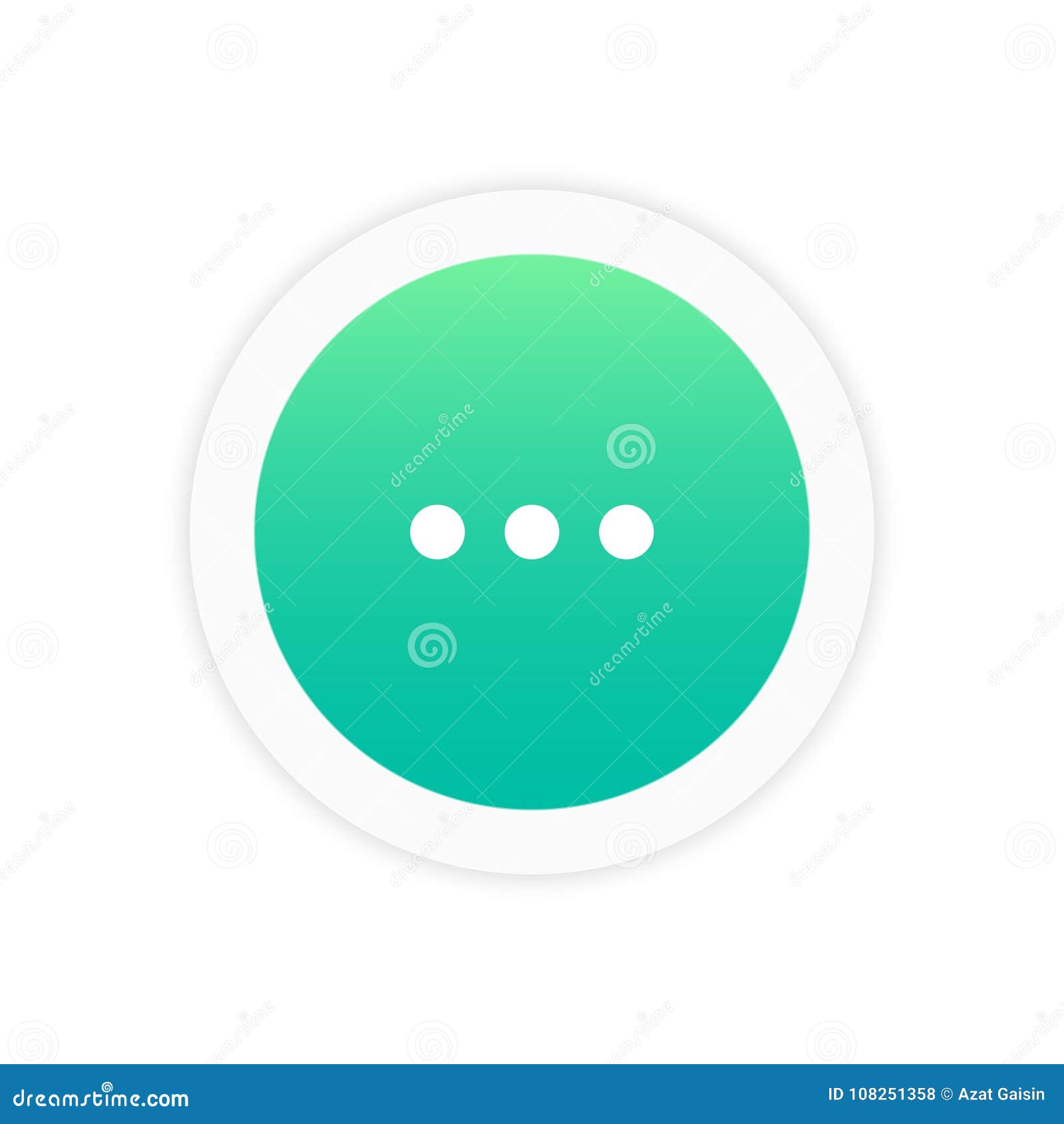 Three dots icon stock vector. Illustration of communication - 108251358