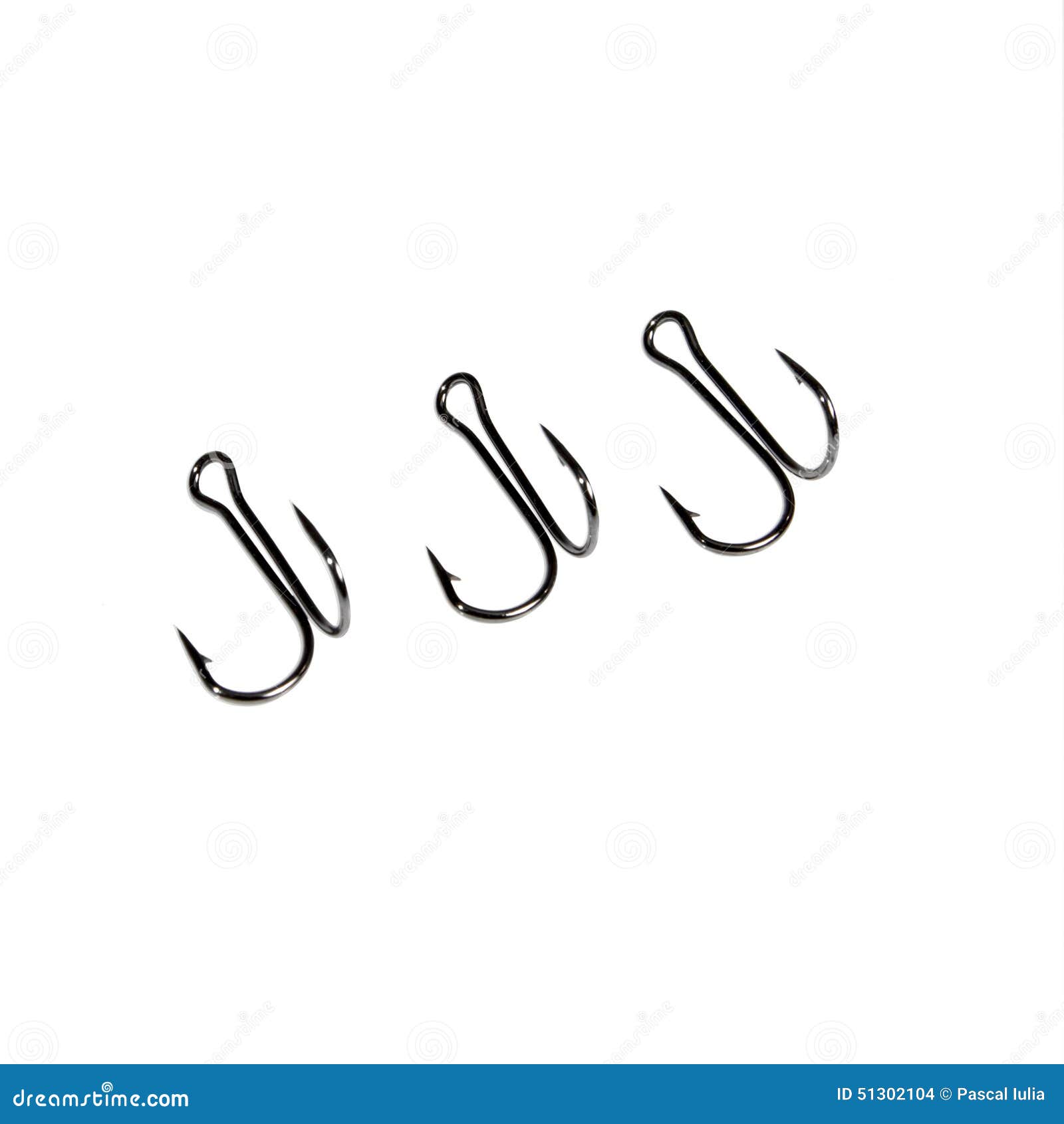 Three double hooks stock photo. Image of three, metal - 51302104