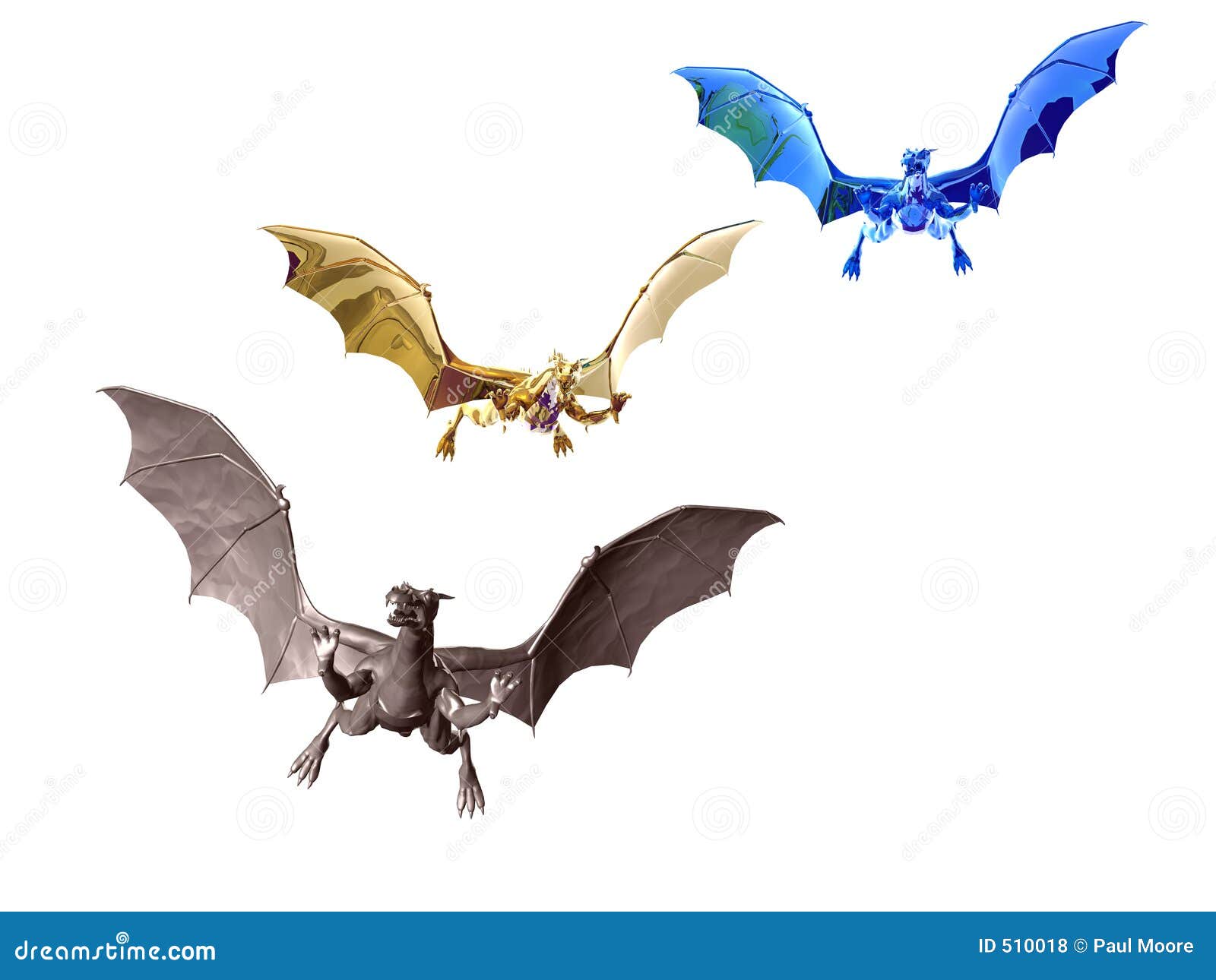 Three Dragons stock illustration. Illustration of mythology - 510018