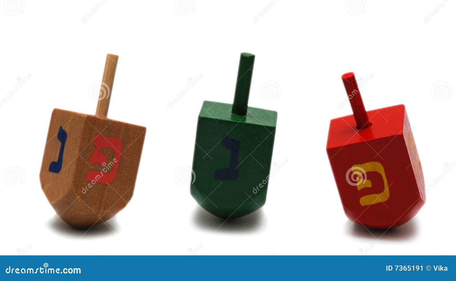 Three Dreidels - Hanukkah Symbol Stock Image - Image of celebration ...