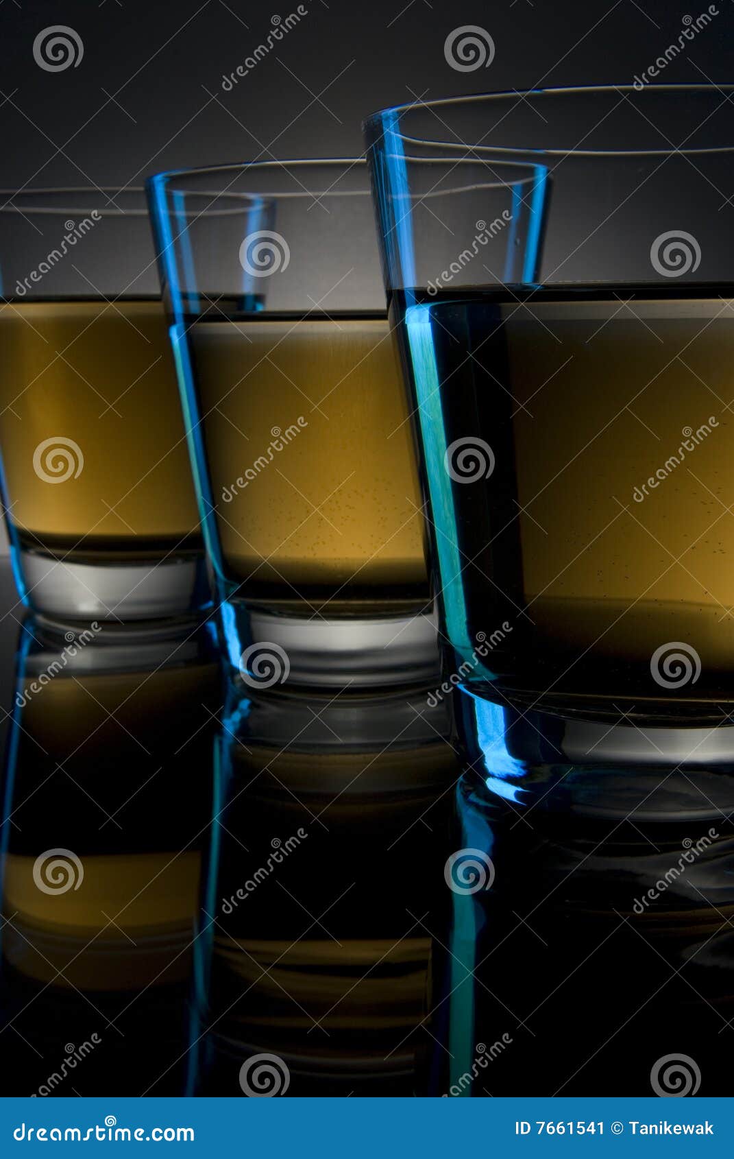 Three Drink Glasses stock image. Image of reflection, three - 7661541