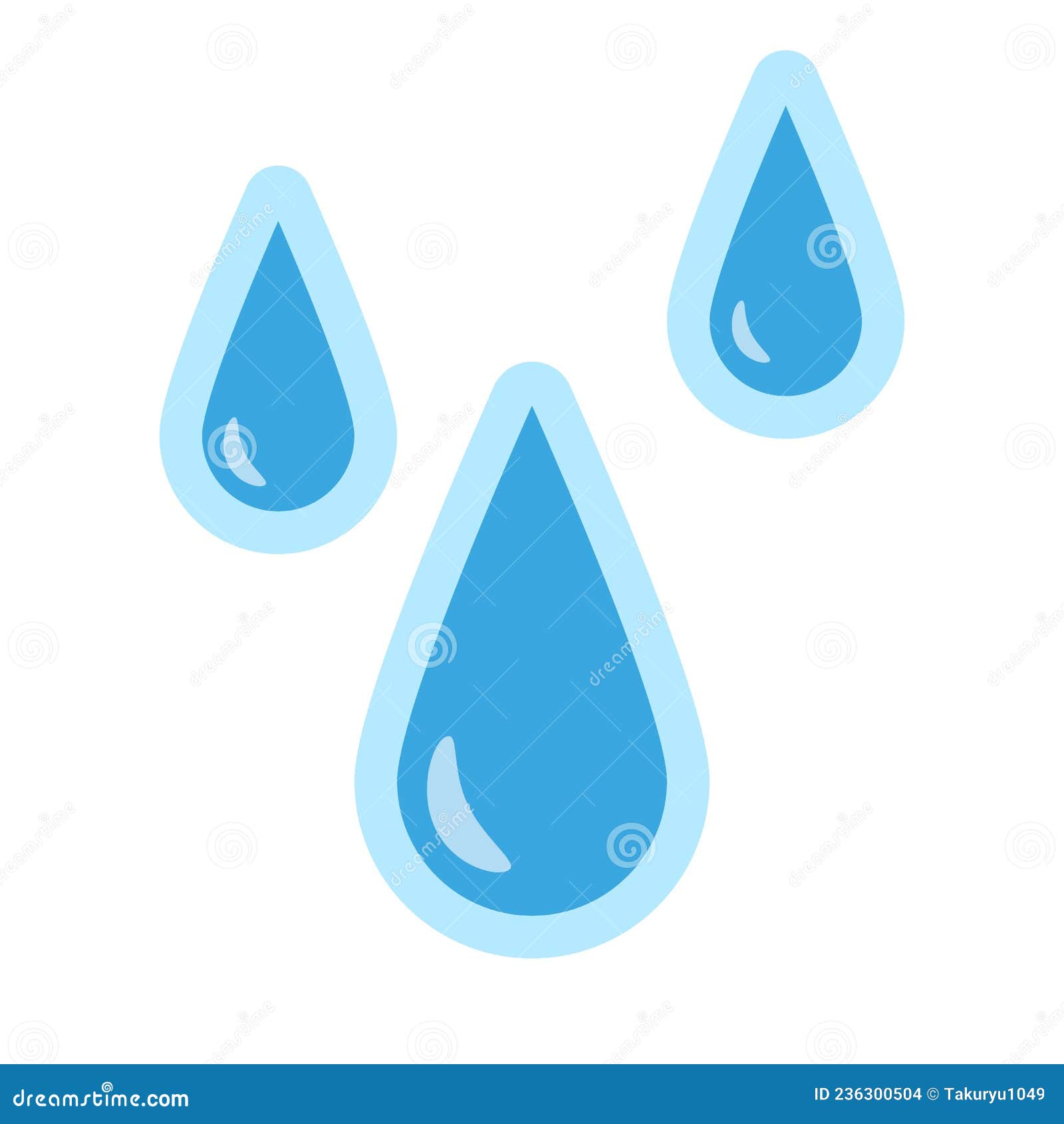 Three Drops of Water Drops Icon. Vector. Stock Vector - Illustration of ...