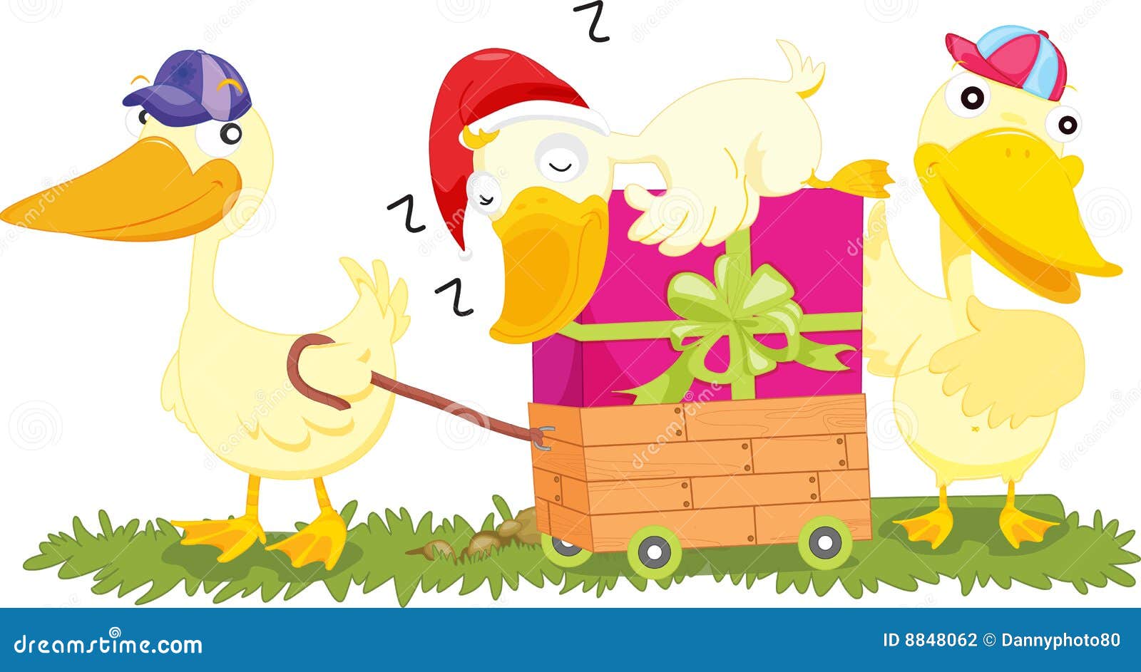 Three ducks stock illustration. Illustration of object - 8848062