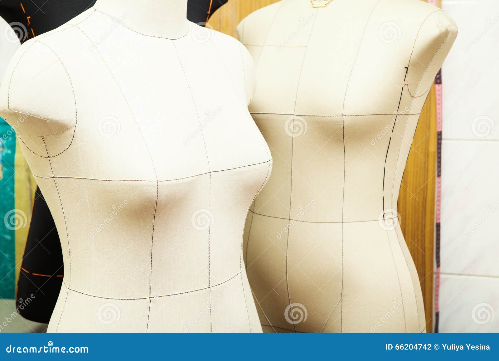 Three dummies in studio stock photo. Image of fashion - 66204742