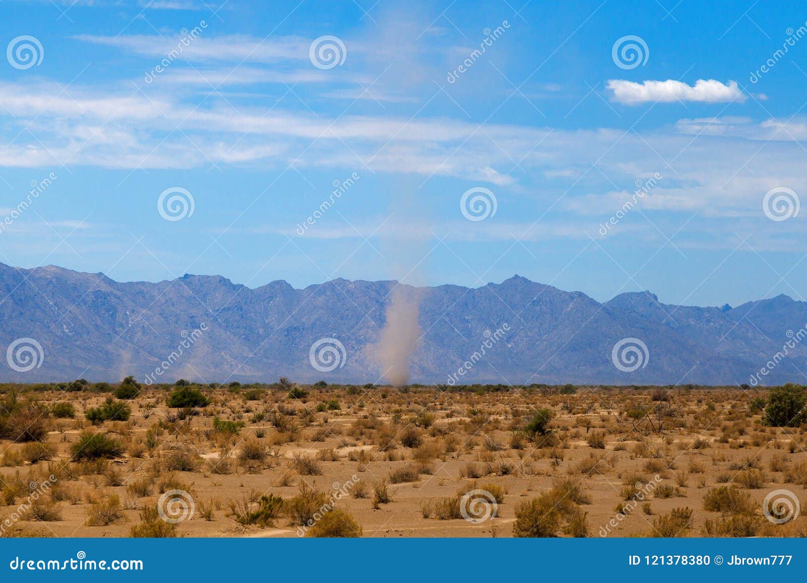 Three Dust Devils in Arizona Desert between Phoenix and Yuma Stock ...