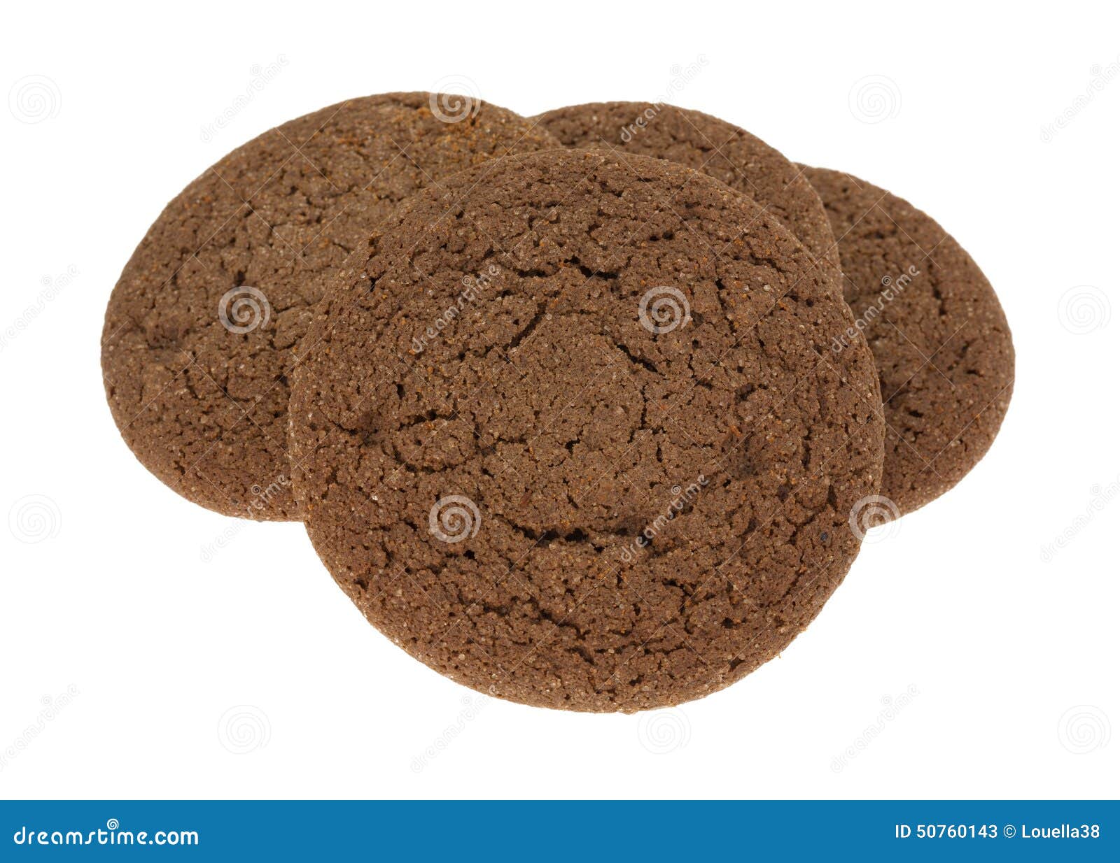 Three Dutch Cocoa Soft Cookies On White Stock Image Image Of Temptation Chocolate 50760143