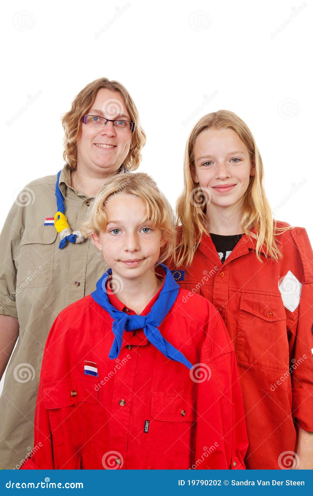 Three Dutch Scout Girls Stock Photo | CartoonDealer.com #19790202