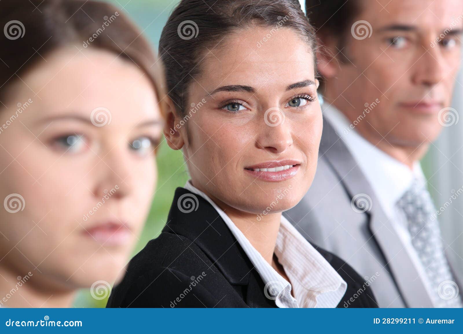 Three Dynamic Businesspeople Stock Image - Image of success, partners ...
