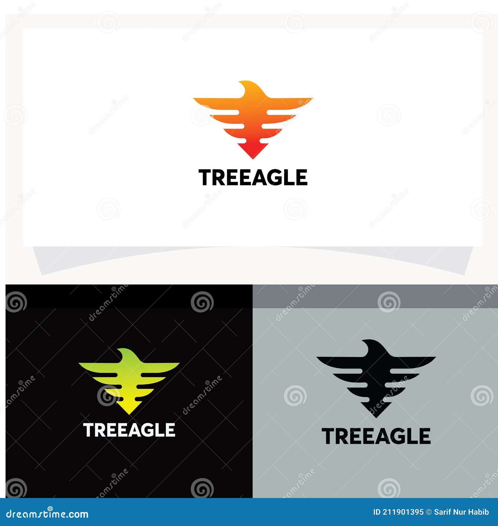 Three Eagle Head Sketches Isolated On White Vector Illustration ...