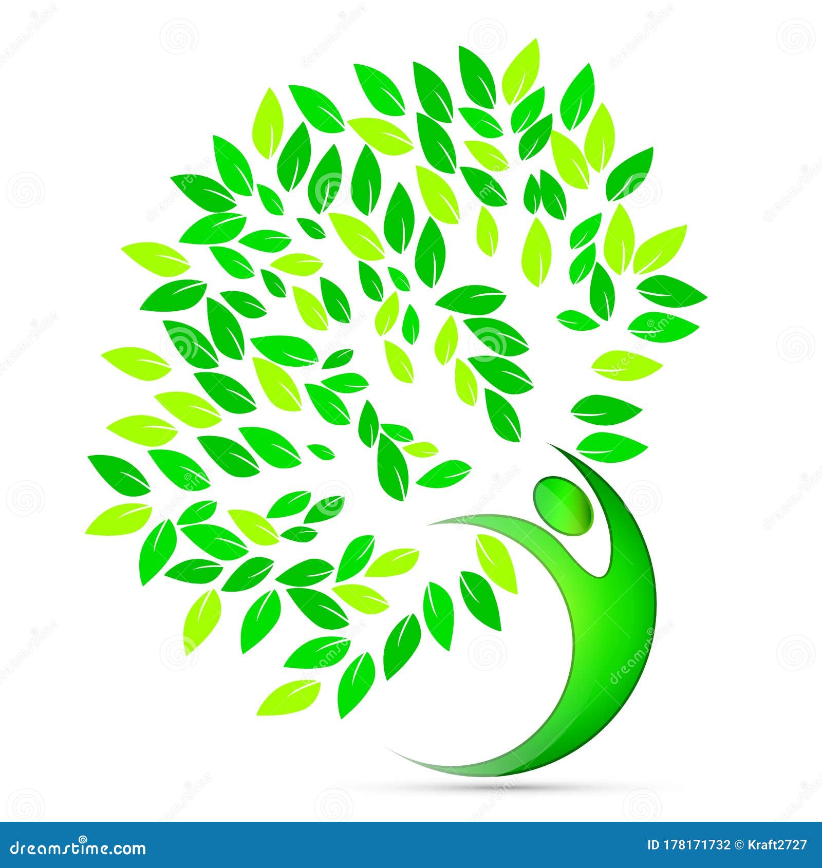 Tree in the Form of a Human Figure Stock Vector - Illustration of ...