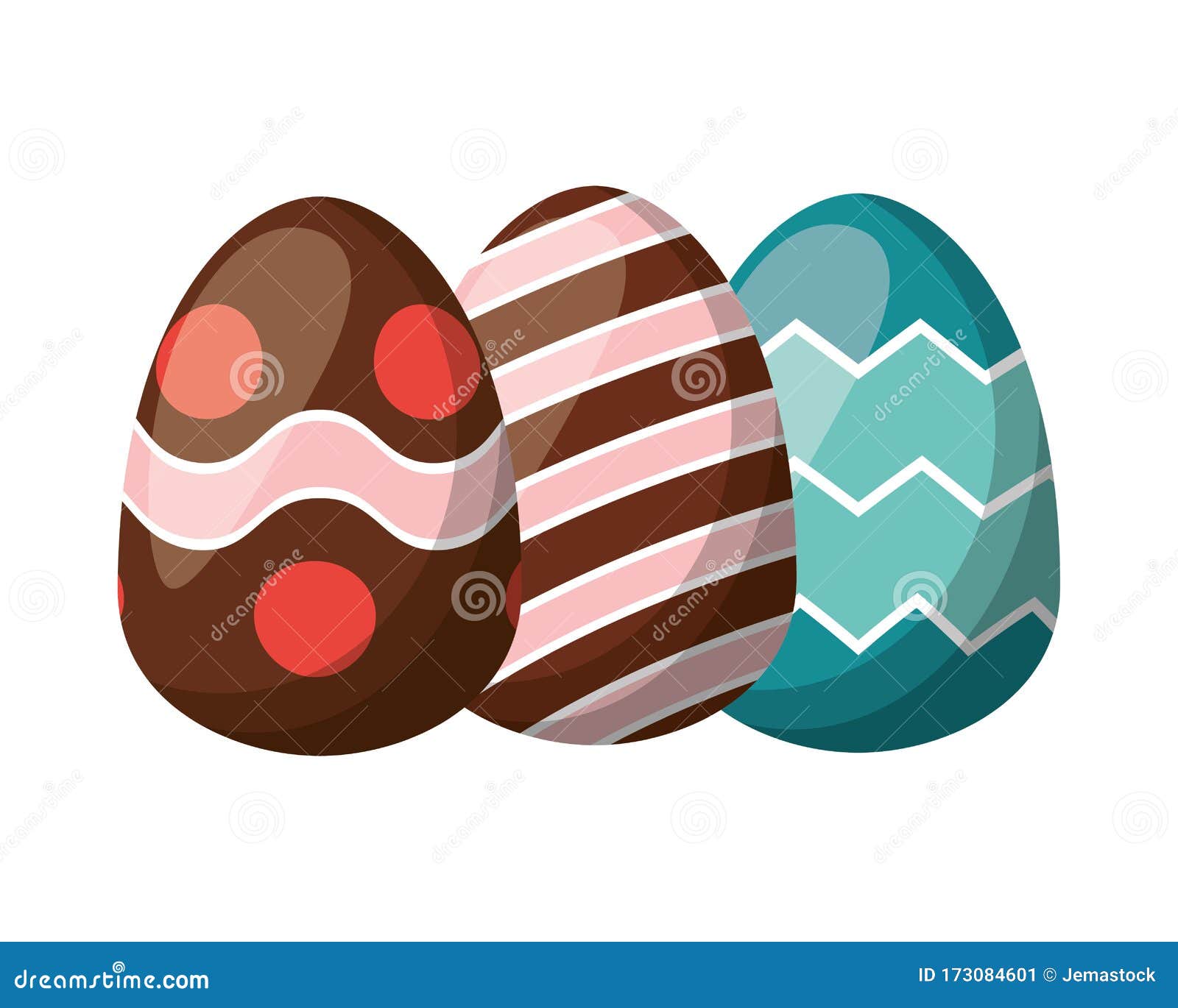 Three Easter Eggs Painted Icon Stock Vector - Illustration of culture ...