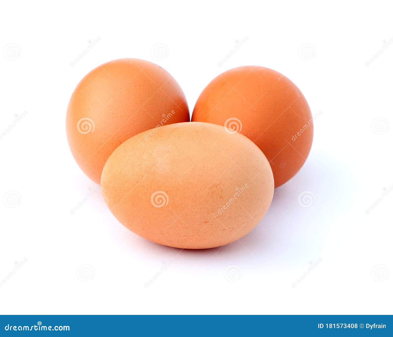 Three Eggs Isolated on a White Background. Healthy Food Stock Photo ...
