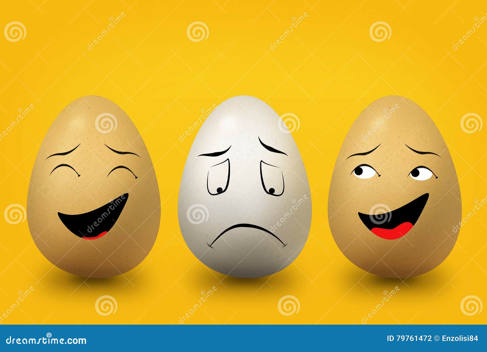 Three Eggs Yellow and White Stock Illustration - Illustration of ...