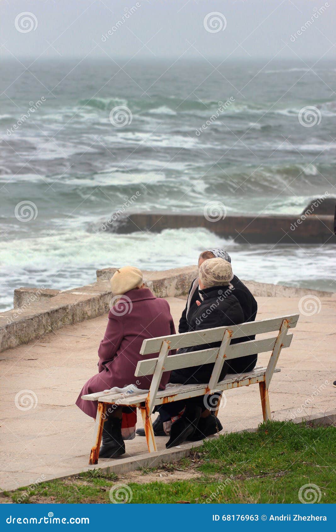 Three Elderly People At Rest In The Dharavi Slums In Mumbai India ...