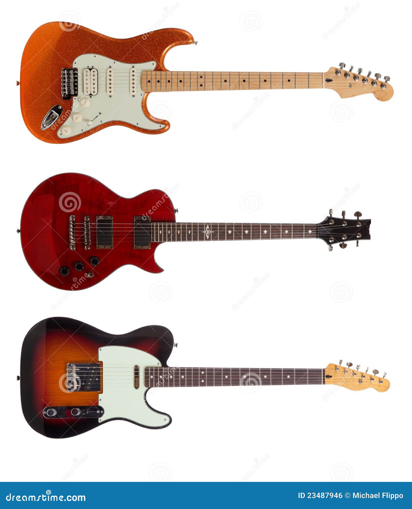 Electric Guitars On White Stock Photography | CartoonDealer.com #22249100