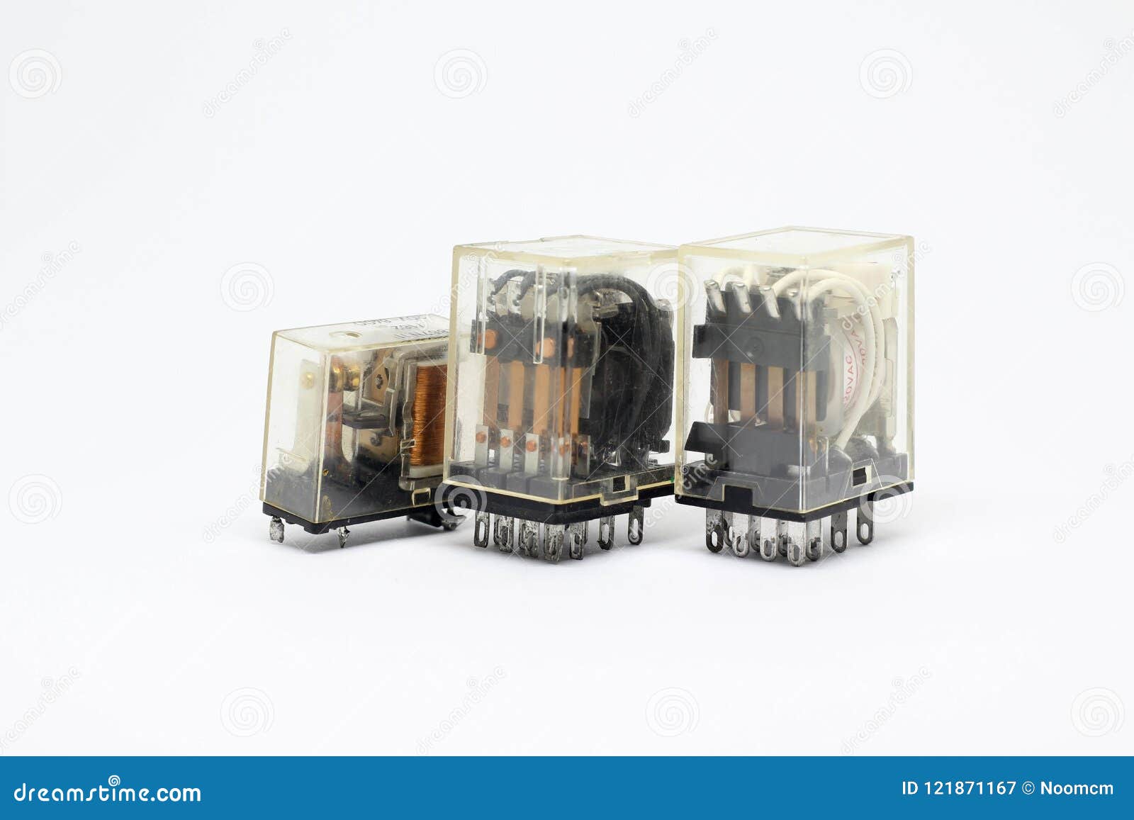 Electrical Relay on White Background. Stock Image - Image of repair ...