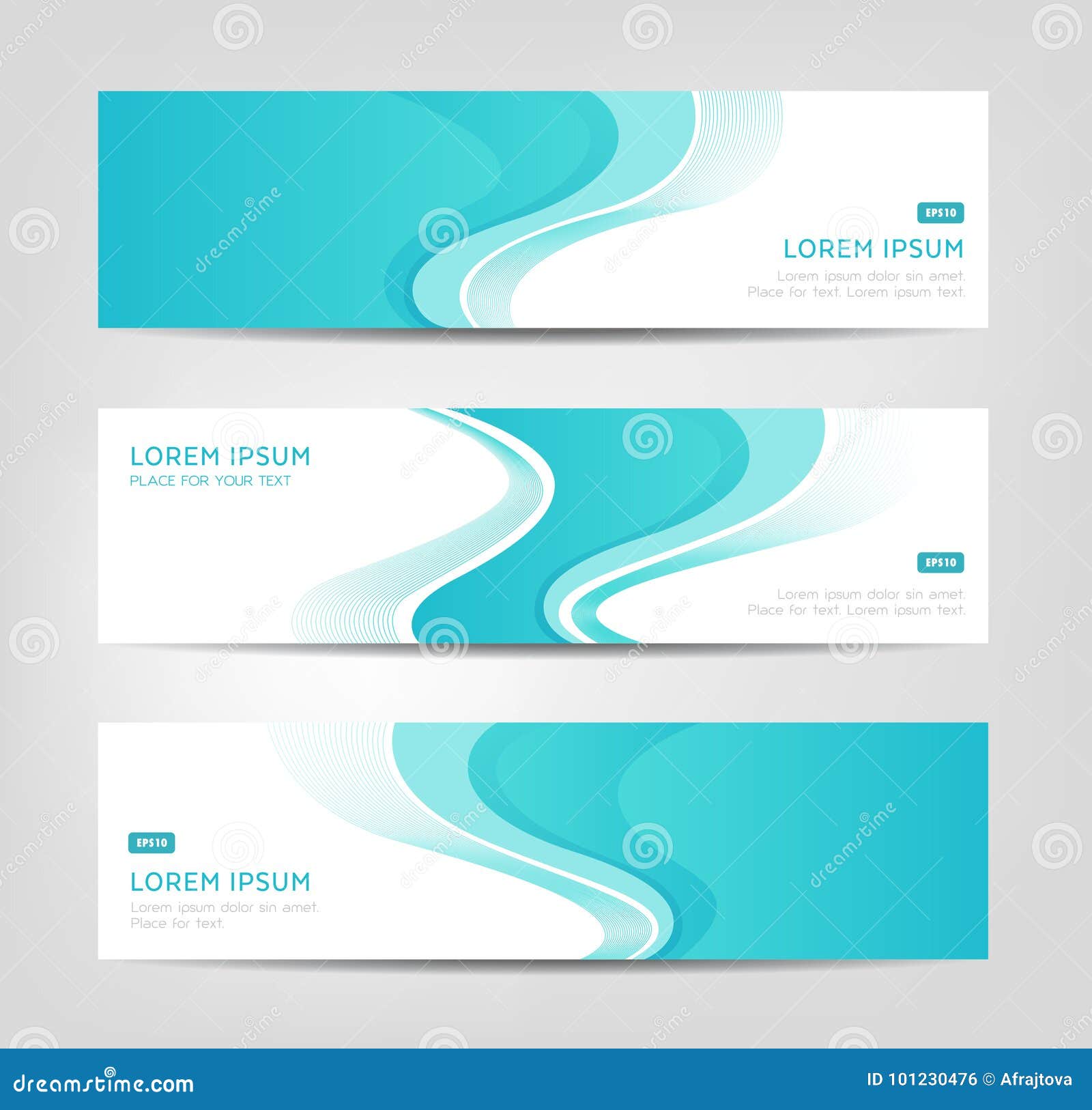 Abstract Banners - Water Waves Stock Vector - Illustration of pattern ...