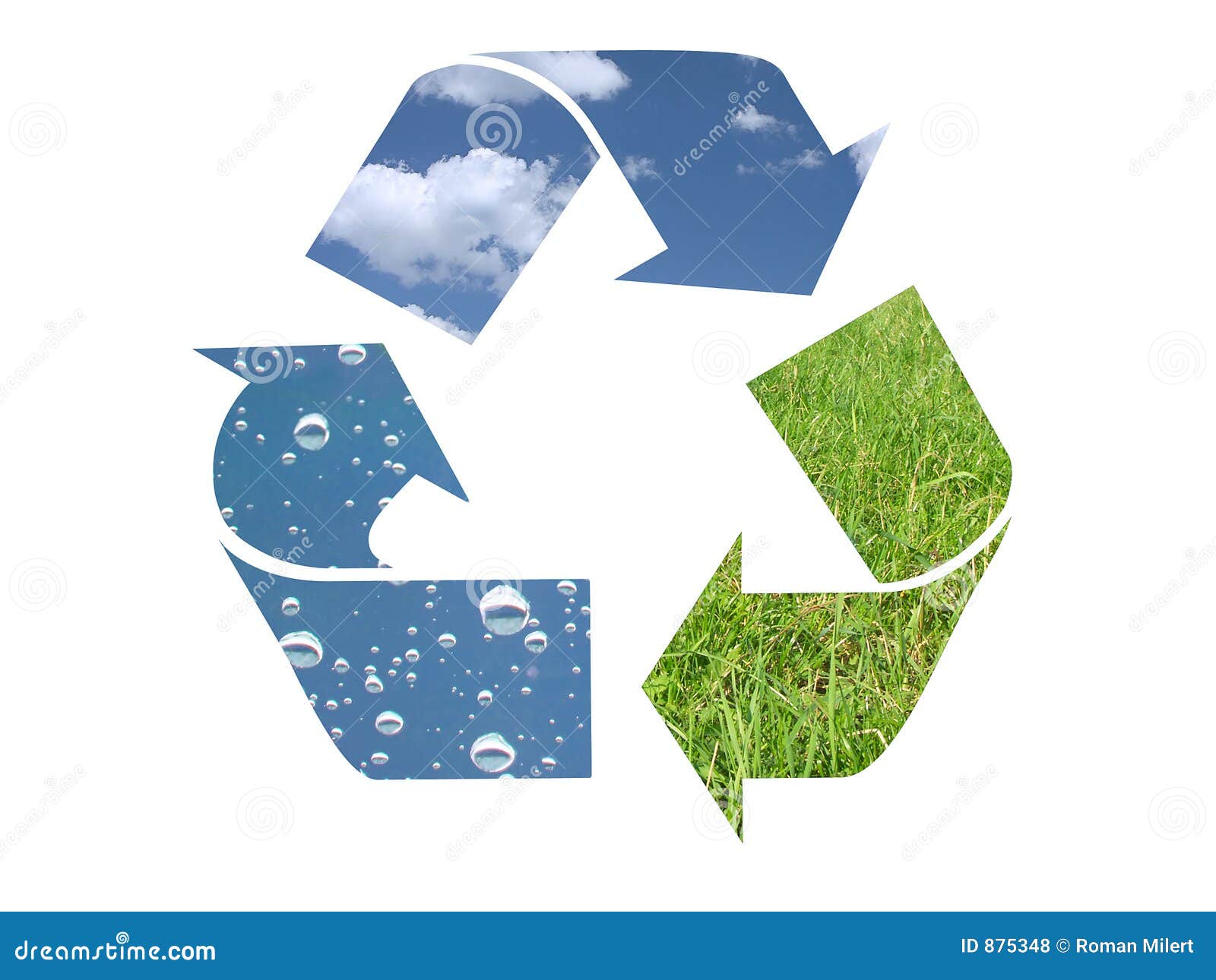 Three Element Recycling Symbol Stock Photo - Image of environment ...