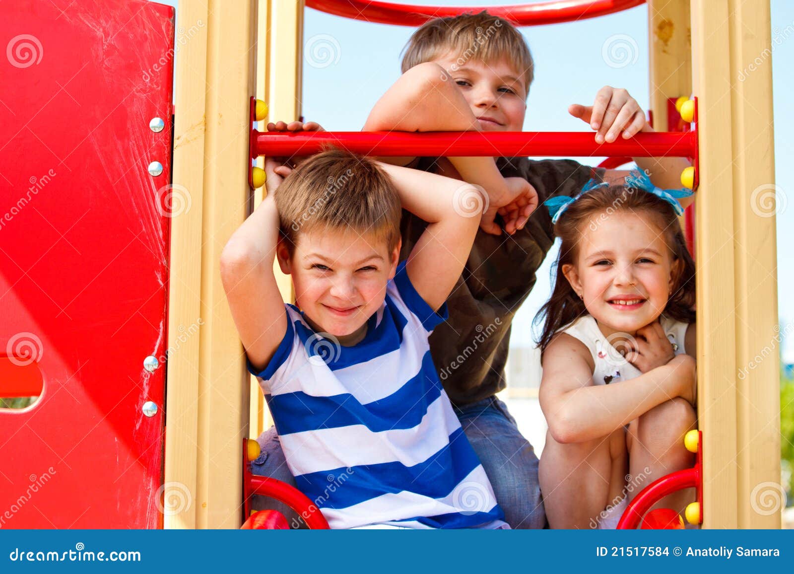 Three Elementary Aged Children Stock Photo - Image of joyful, enjoy ...